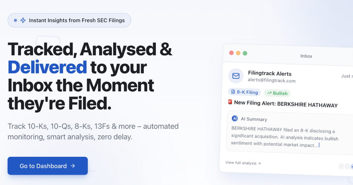 Filingtrack - SEC Filing Tracker & AI Summaries